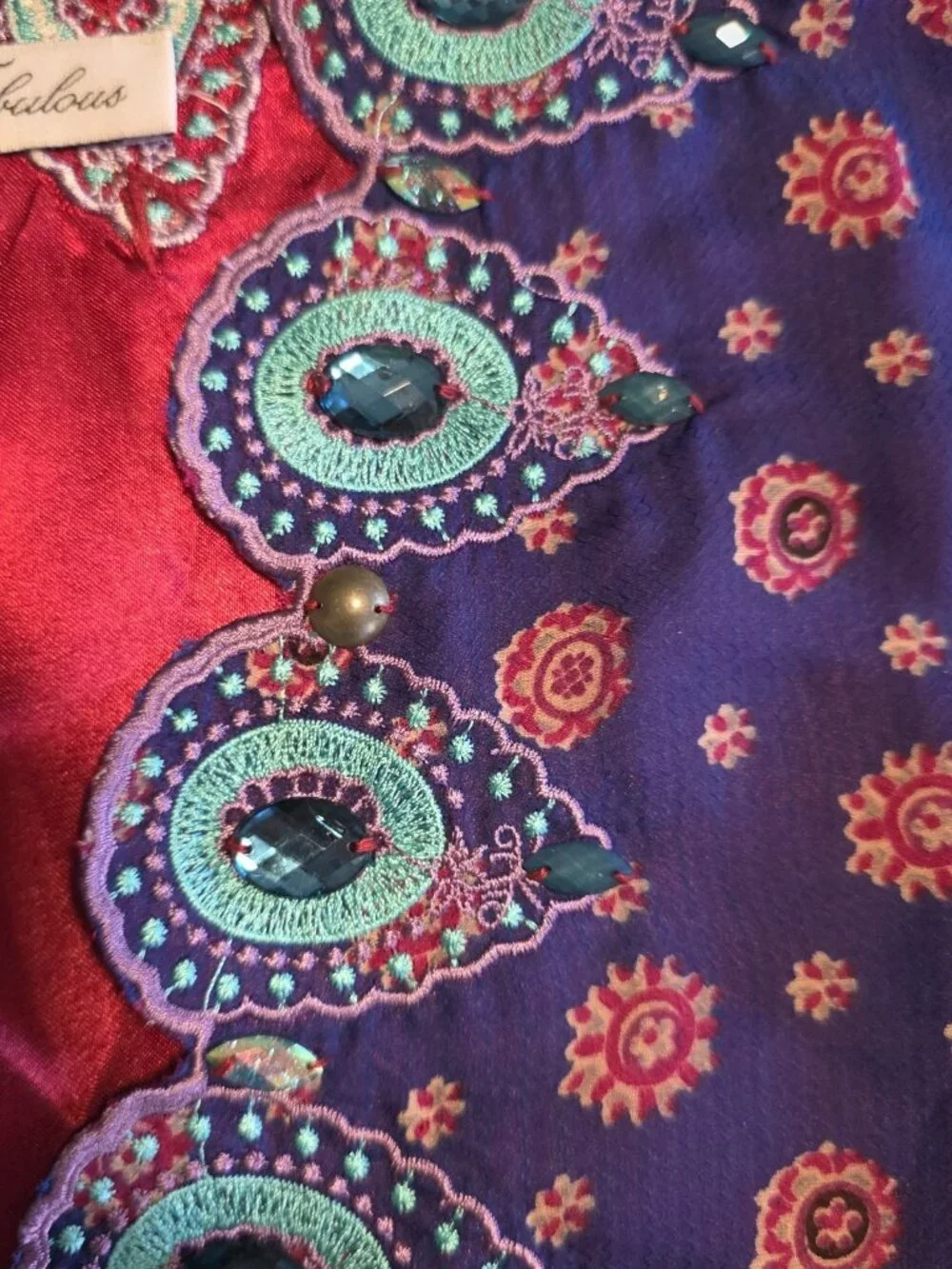 Meghan LA | Tops | Meghan Fabulous Jeweled Tunic Batwing Boho ...